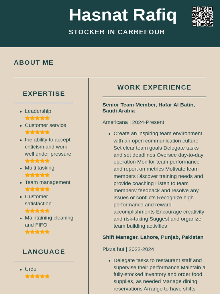 Hasnat - Rafiq - CV kSA - 469583263 | PDF | Pakistan | Business