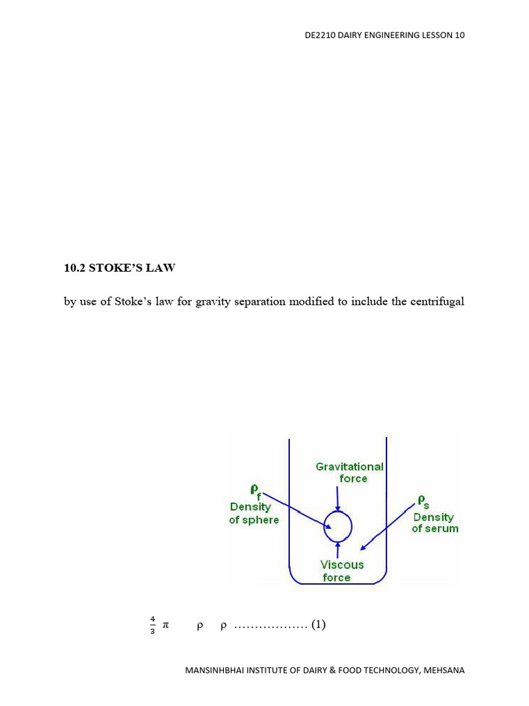 L10 Gravity Settling, Sedimentation, Principles of Centrifugal ...