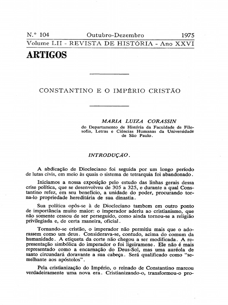 Constantino e a Transformação do Império | PDF | Constantino, o Grande ...