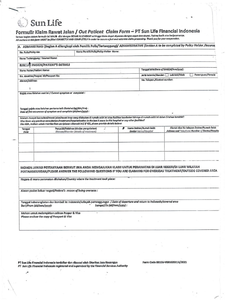 SUNLIFE 5 LEMBAR | PDF