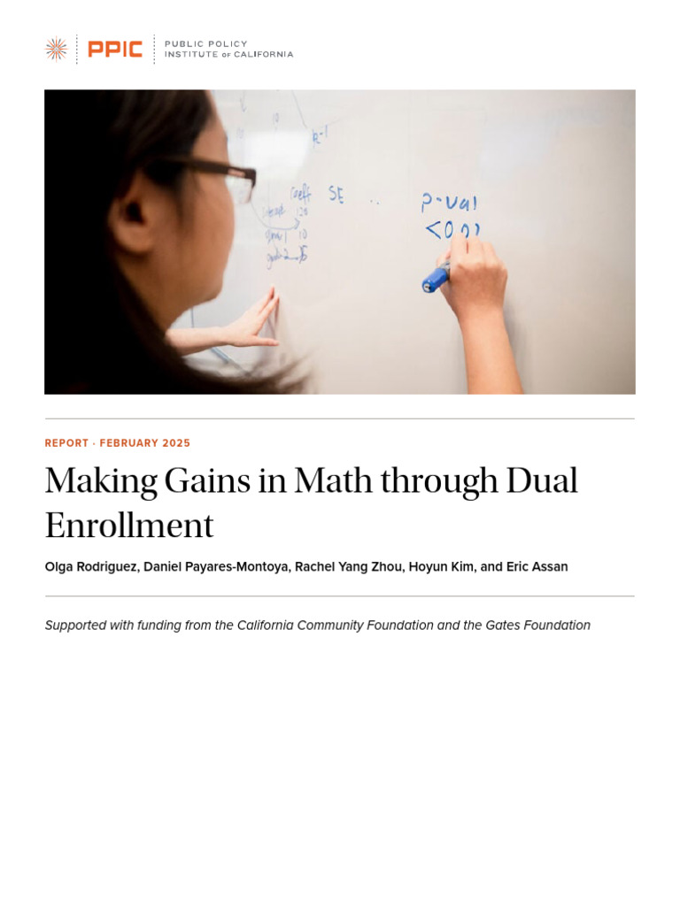 Making Gains in Math Through Dual Enrollment | PDF | Science