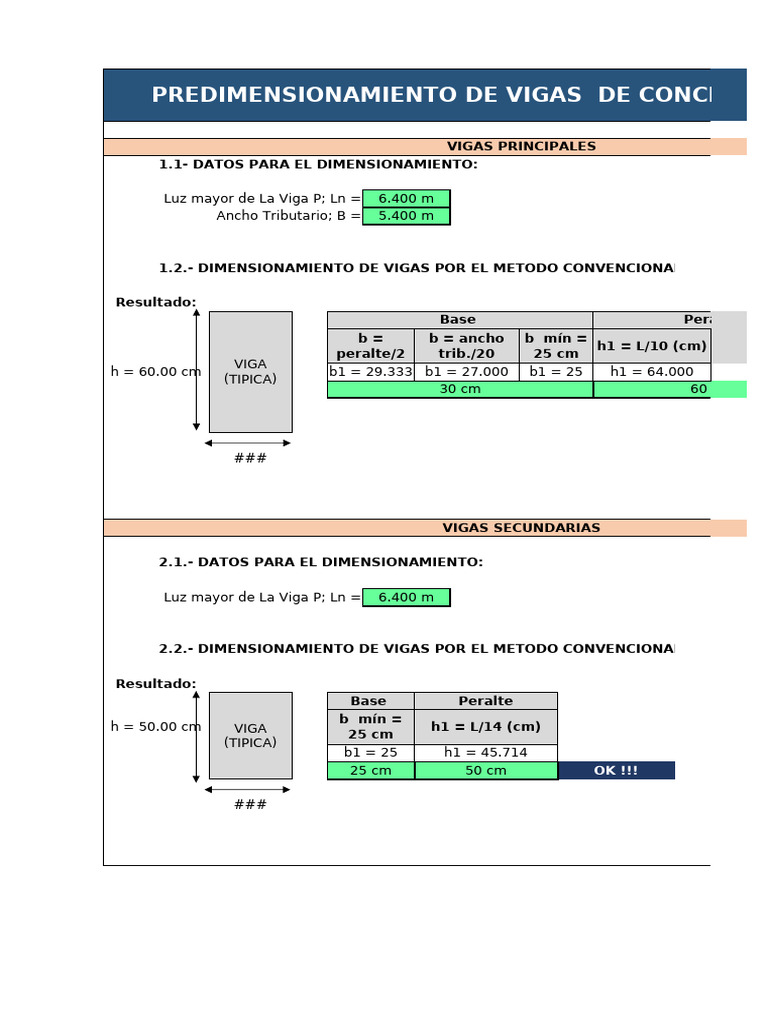 Viga Secundaria 30x60 | PDF | Ingeniería estructural | Mecánica de Medios Continuos