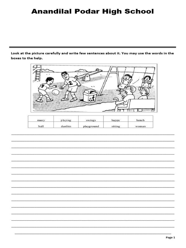 Grade 4 Picture Composition Worksheet | PDF
