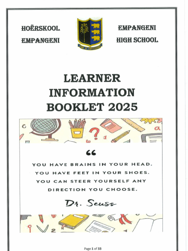 Learner Information Booklet | PDF