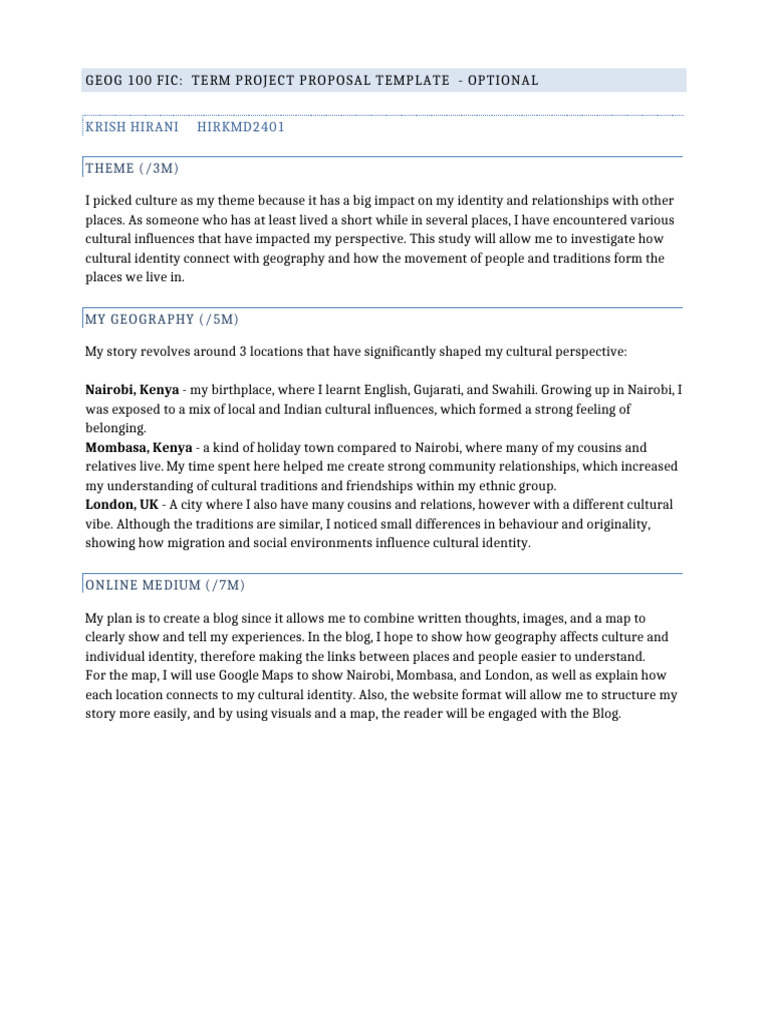 Proposal Template | PDF