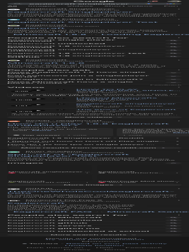Eaglercraft Singleplayer Guide | PDF | Minecraft | Gaming
