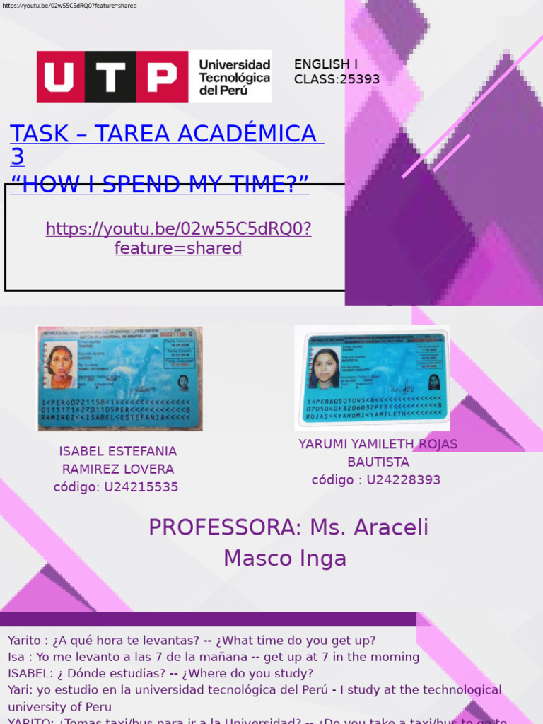 PTA 3 INGLES WEEK 13 | PDF