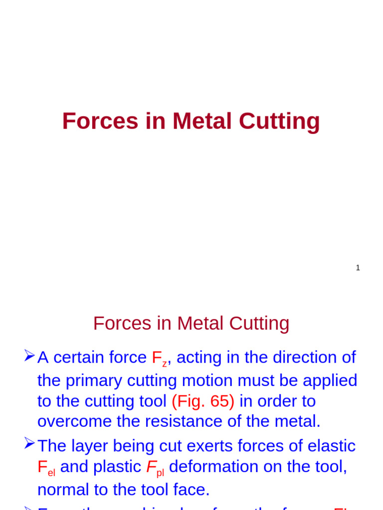 Lecture 3 - Forces in Metal Cutting | PDF | Friction | Force