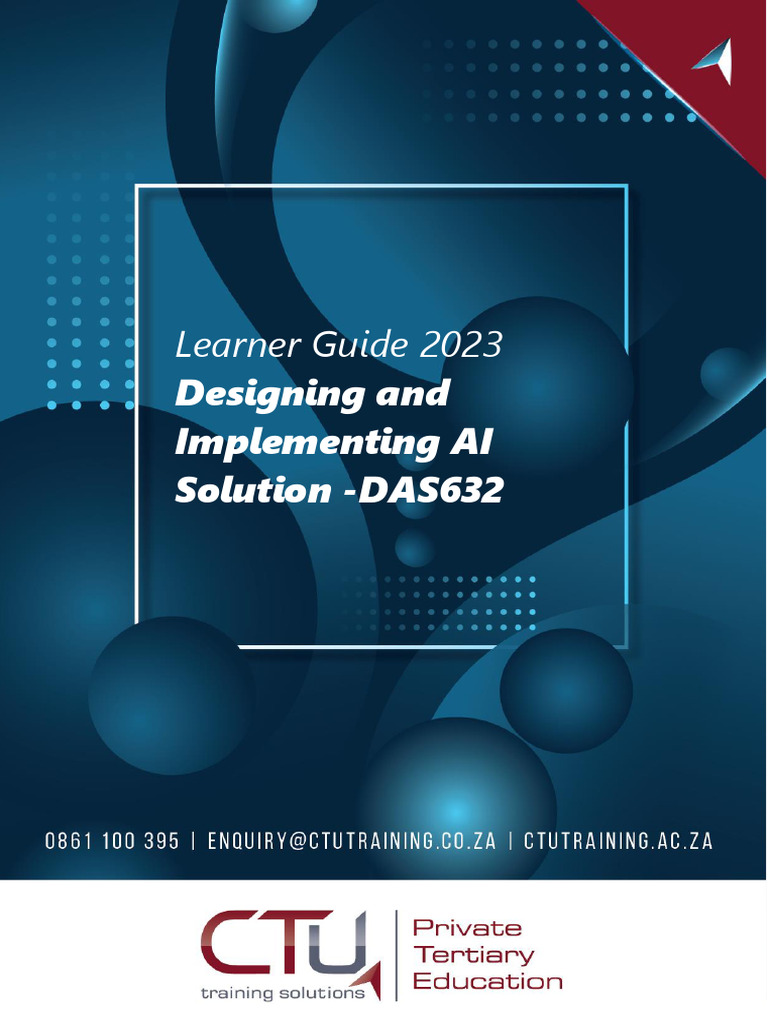 DAS632 AI Solutions Learner Guide 2023 | PDF | Artificial Intelligence ...