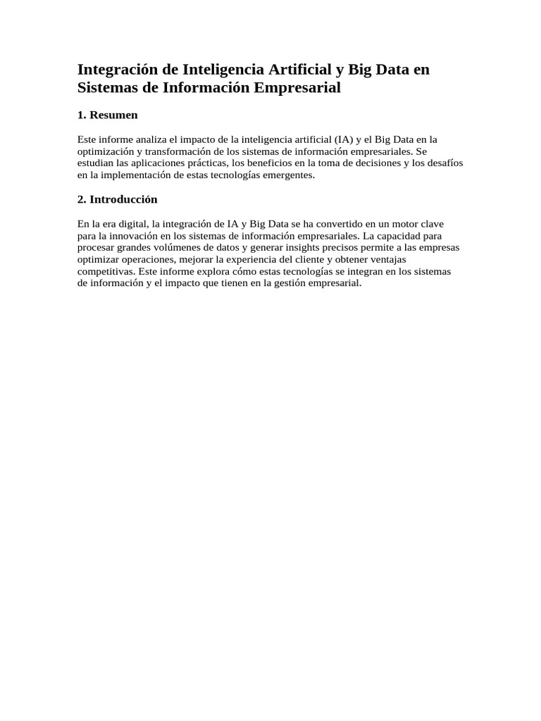 Integración de Inteligencia Artificial y Big Data en Sistemas de ...