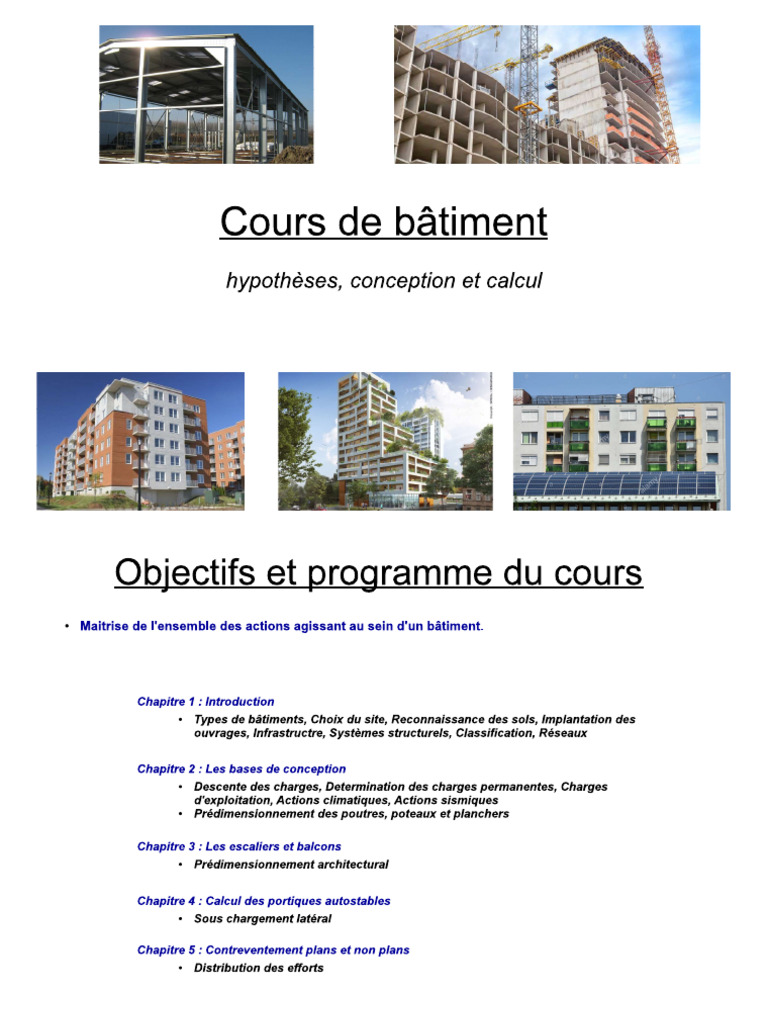 Cours-01-Bâtiments | PDF