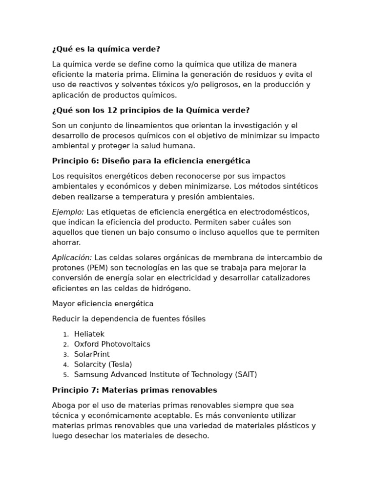 Guión Exp | PDF | Química verde | Química