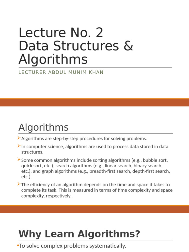 Lecture No. 2 Algorithm | PDF | Algorithms | Control Flow