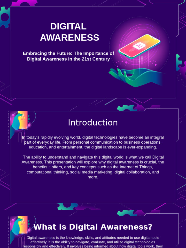 DIGITAL AWARENESS PDF | PDF | Internet Of Things | Web Design