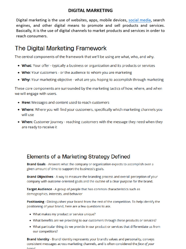 Digital Marketing Lite Course | PDF