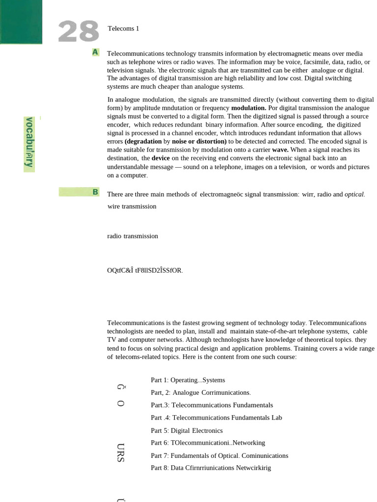 Technical English | PDF | Telecommunications | Modulation