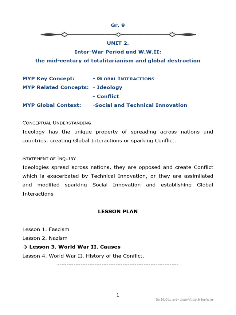 Causes of WWII: Ideologies & Policies | PDF | Nazi Germany | Neville ...