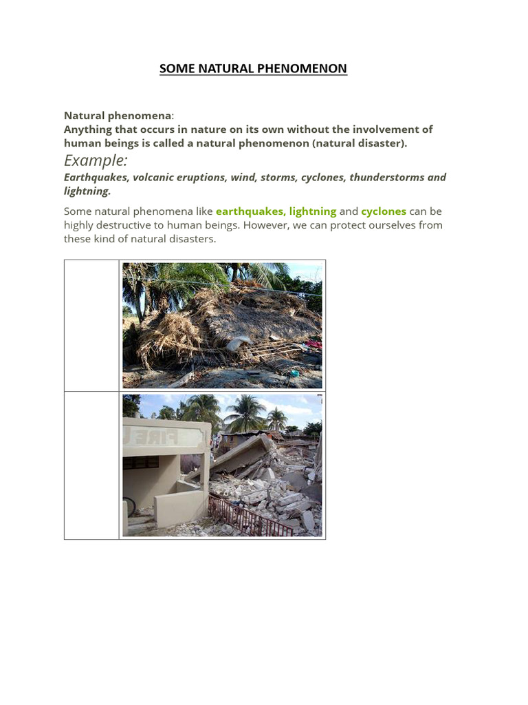 Understanding Natural Phenomena and Lightning | PDF | Earthquakes ...