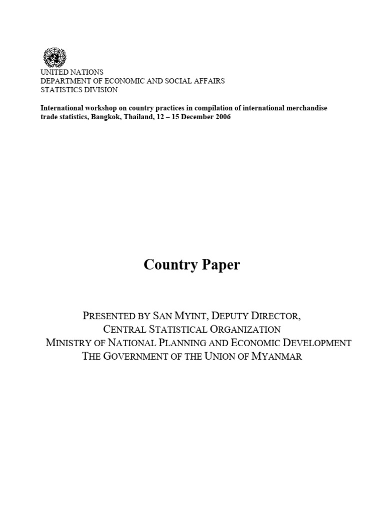 Myanmar - Country Presentation | PDF | Customs | Myanmar