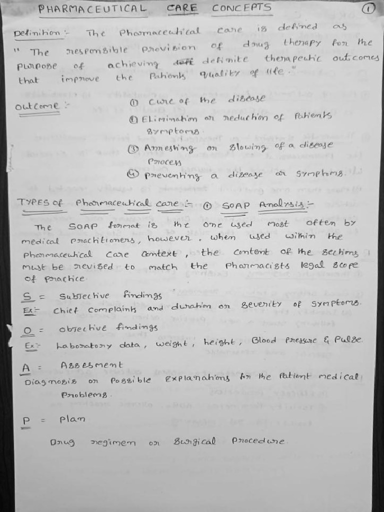 Pharmaceutical Care Concepts (CP) | PDF