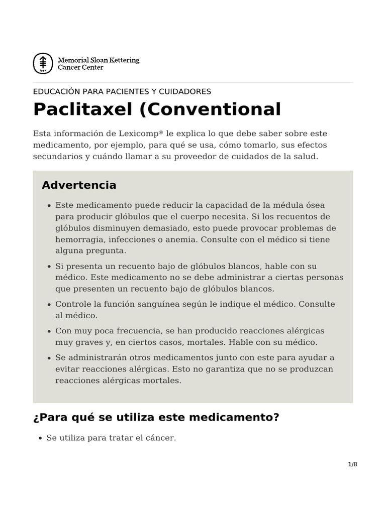 Pacli Efects | PDF | Medicamentos con receta | Alergia