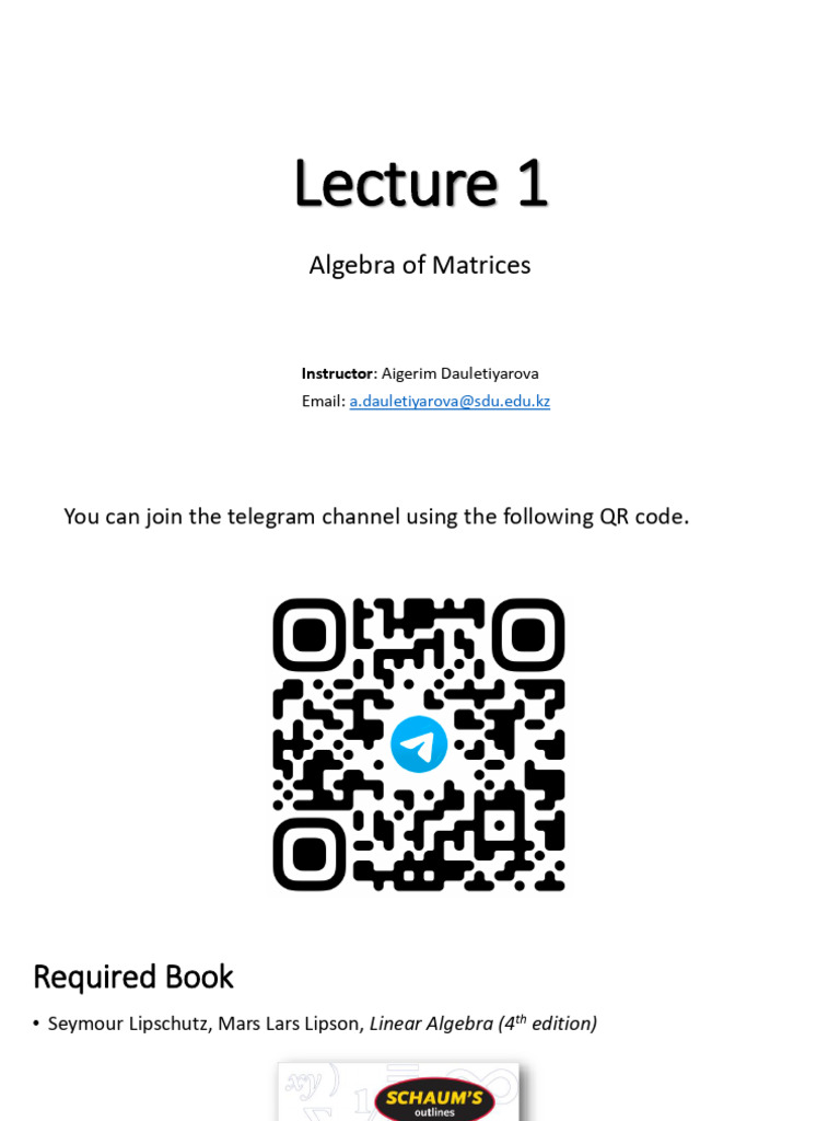 Lecture 1 Linear Algebra 1 Pdf