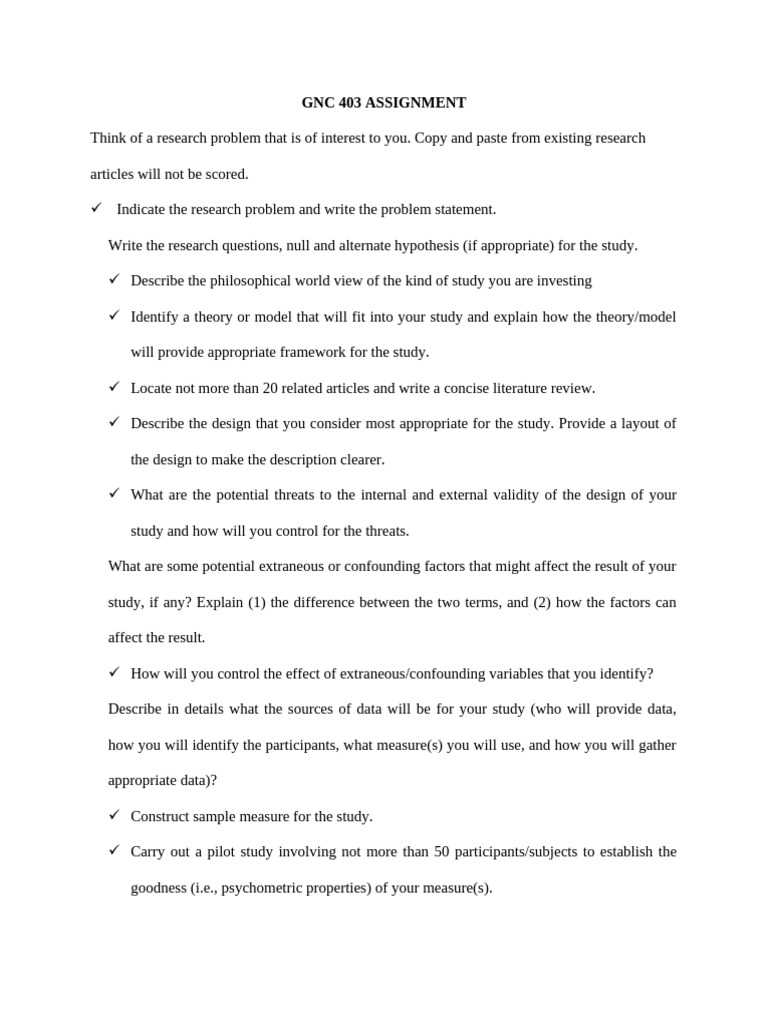 2025-GNC 403 Assignment - 110100 | PDF