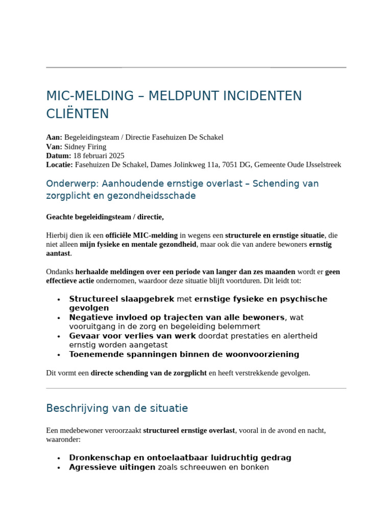 Mic Melding | PDF