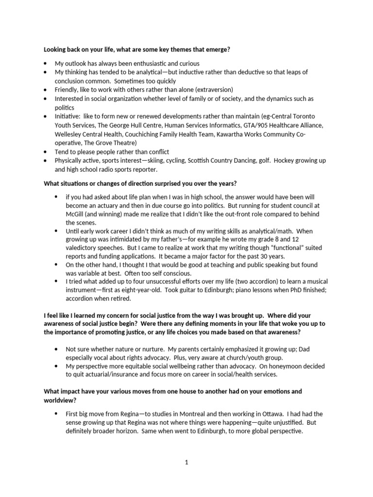 Life Reflections and Future Aspirations | PDF | Graphology | Psychology