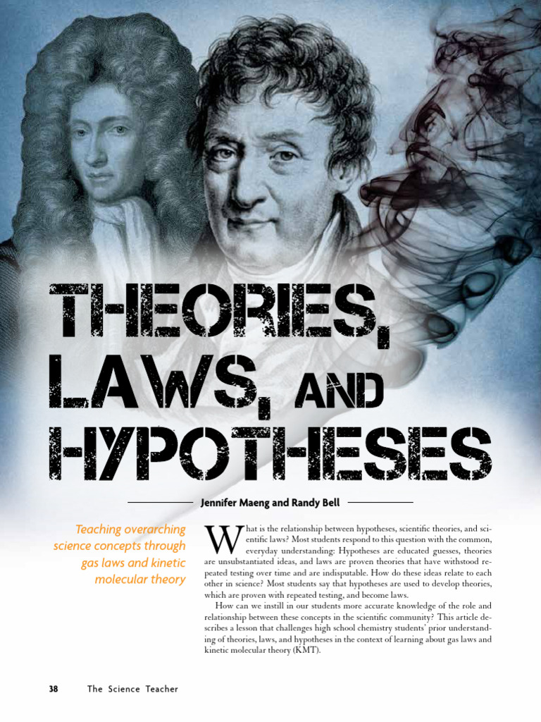 THEORIES, LAWS, AND HYPOTHESES(1) | PDF | Gases | Theory