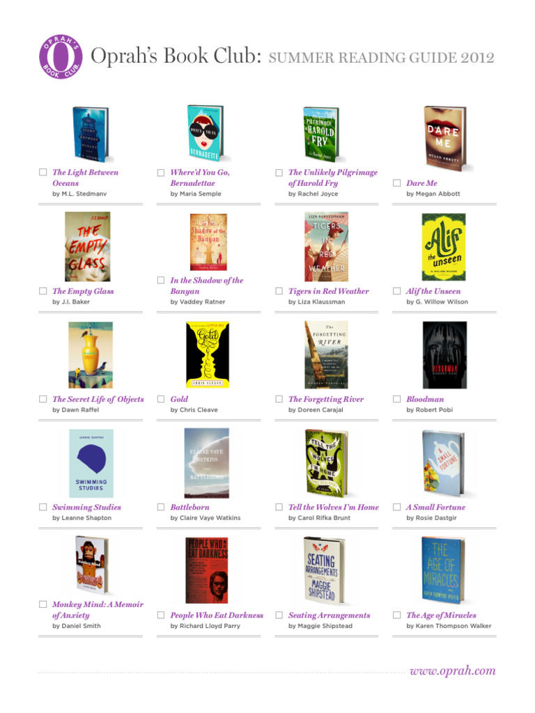 Oprah's 2012 Summer Reading Guide | PDF | American Writers