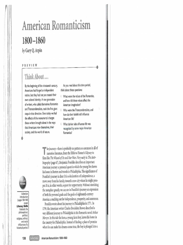 American Romanticism 1800 - 1860 - Gary Arpin | PDF
