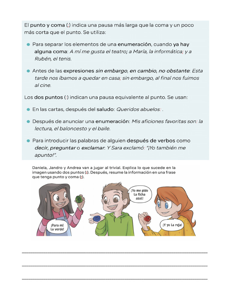 Ortografia Dos Punts Punt I Coma | PDF