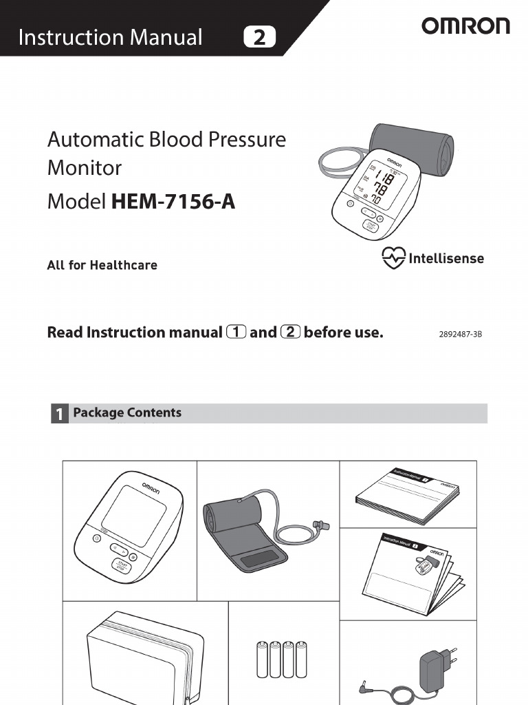 Omron HEM-7156-A Instruction Manual 2 | PDF