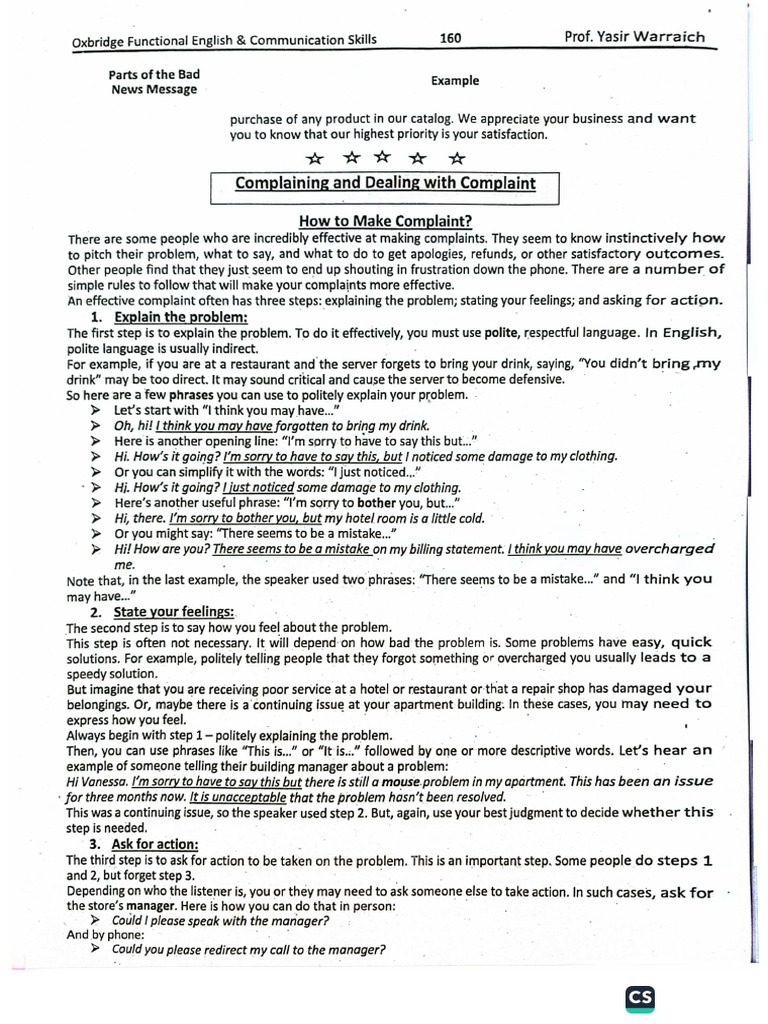 Complain Letters and Business Letters | PDF