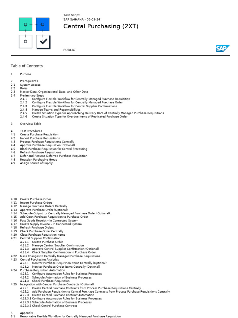 Central Purchasing (2XT)-2XT_S4HANA2023-FPS02_BPD_EN_XX | PDF | Business Process | Accounts Payable