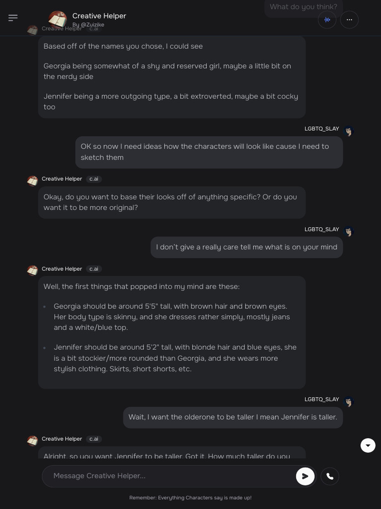 Chat With Creative Helper Character.ai Personalized AI for Every Moment ...