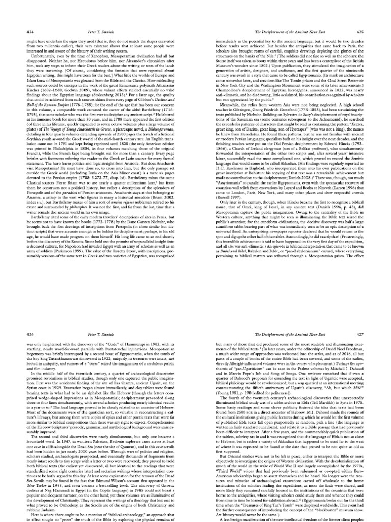 Daniels, The Decipherment of the Ancient Near East | PDF
