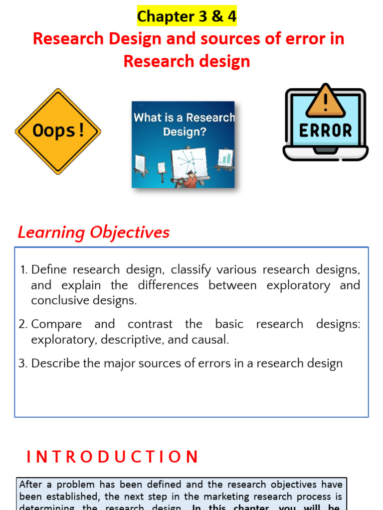Updated-Chapter 34-Research Design and Sources of Error in Research Design | PDF | Marketing ...