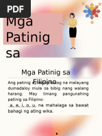 Aralin Sa Patinig at Katinig Sa Wikang Filipino | PDF