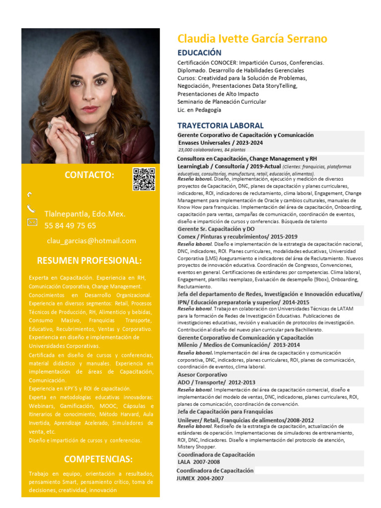 CV Capacitación CIGS 2024 | PDF | Inteligencia | Aprendizaje