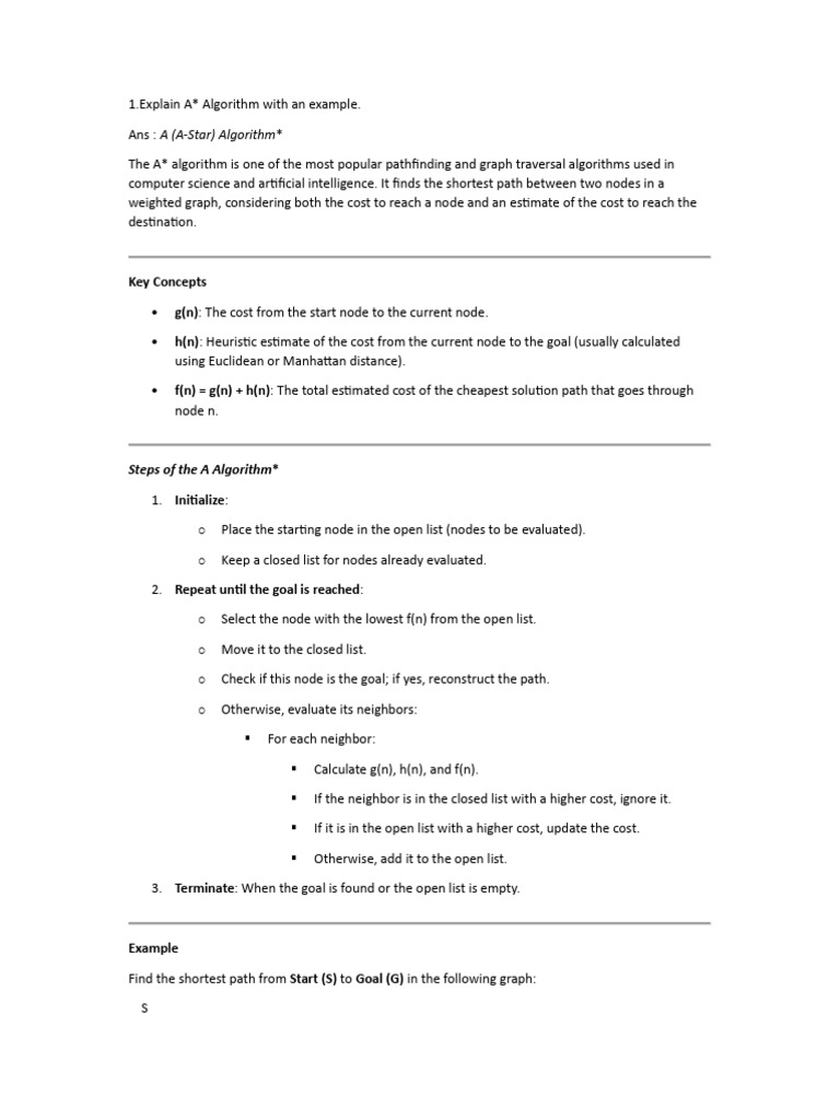 A* and Min-Max Algorithms Explained | PDF | Applied Mathematics