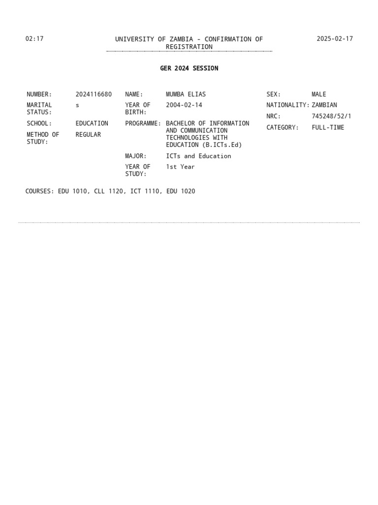 Confirmation Slip | PDF