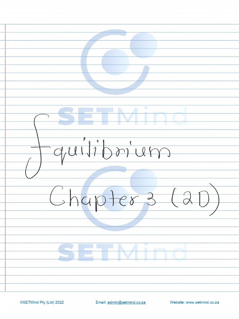 Chapter 3 Equilibrium 2D - 240811 - 130527 | PDF