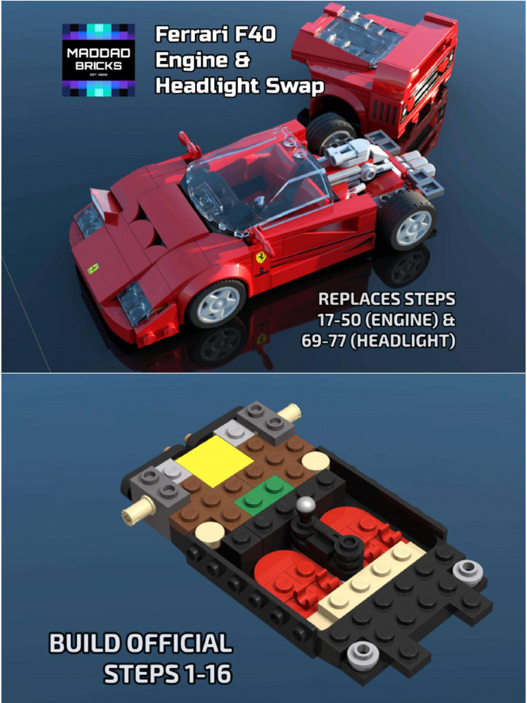 MadDadBricks_Ferrari_F40_Engine__Headlight_Swap | PDF