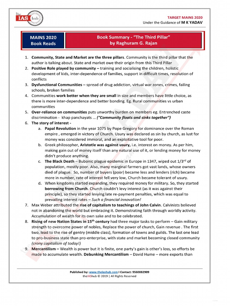 3rd Pillar - Raghuram Rajan | PDF