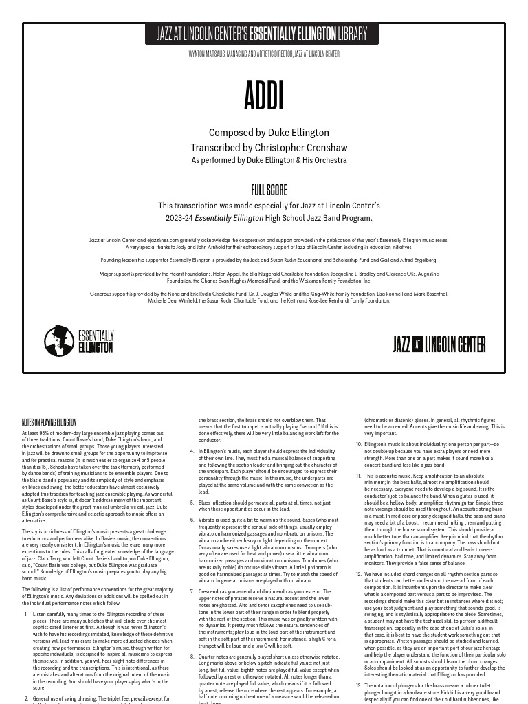 Addi | PDF | Saxophone | Jazz