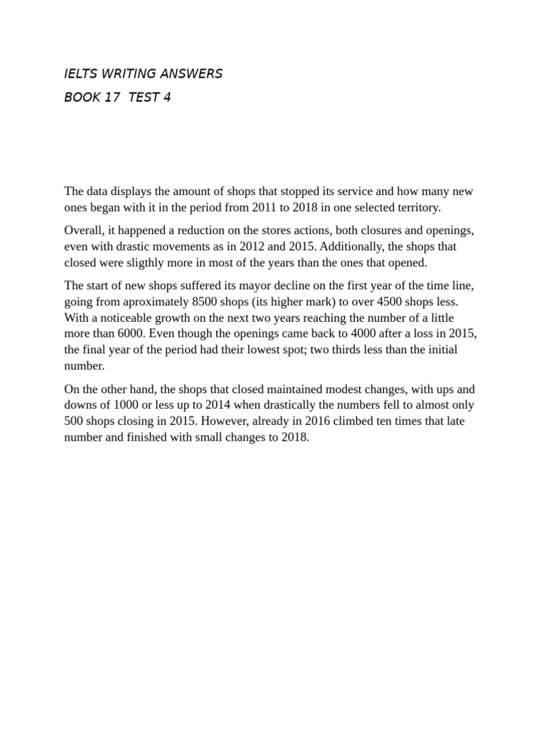 Ielts Writing Answers | PDF