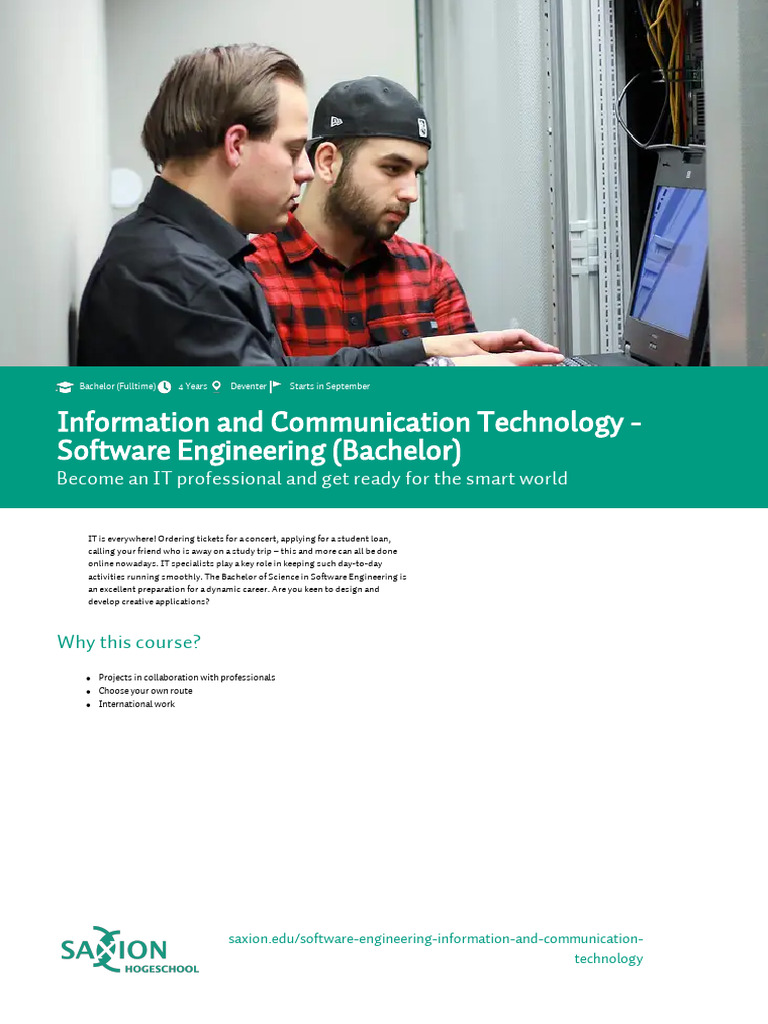 saxion-software-engineering-information-and-communication-technology-voltijd | PDF | Software ...