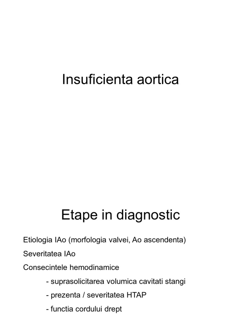 Insuficienta Aortica | PDF